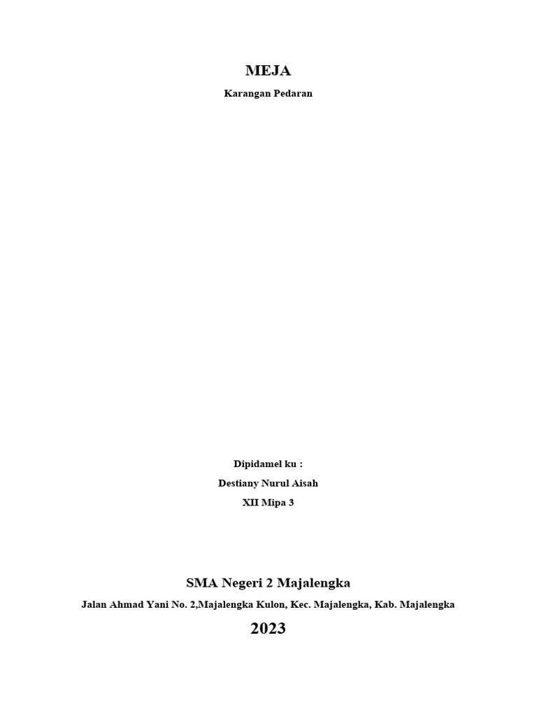 Teks Pedaran MEJA | PDF