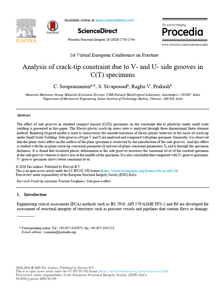 Procedia ECF Paper | PDF | Fracture Mechanics | Fracture
