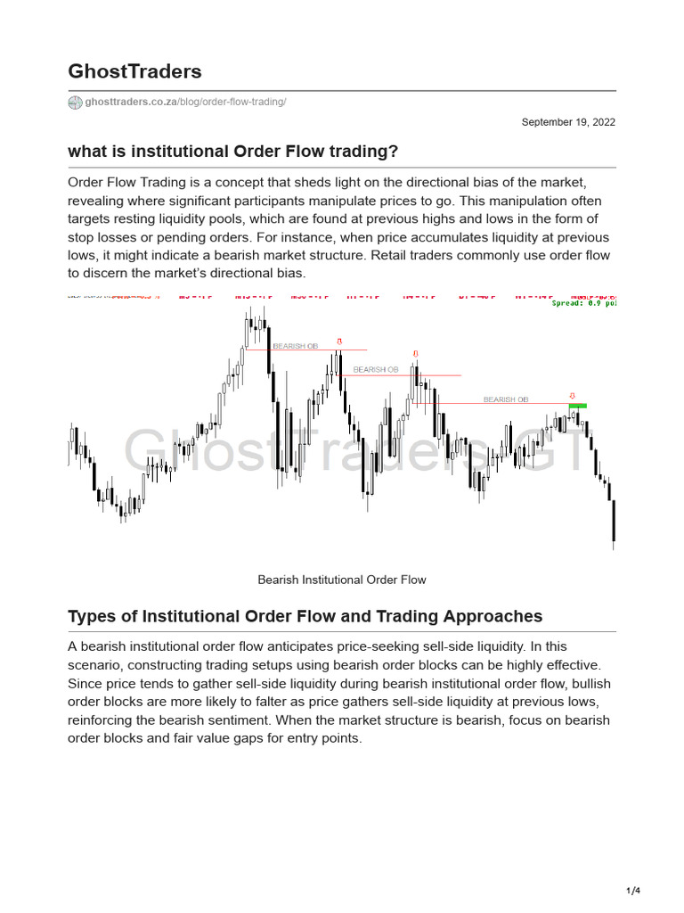 Institutional Order Flow Trading | PDF