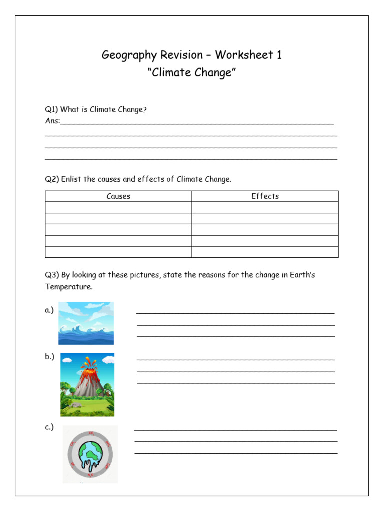 Geo Revision 1 - Climate Change | PDF | Climate Change | Climate