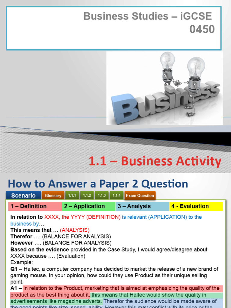 iGCSE---1.1---Business-Activity | PDF | Division Of Labour | Petroleum