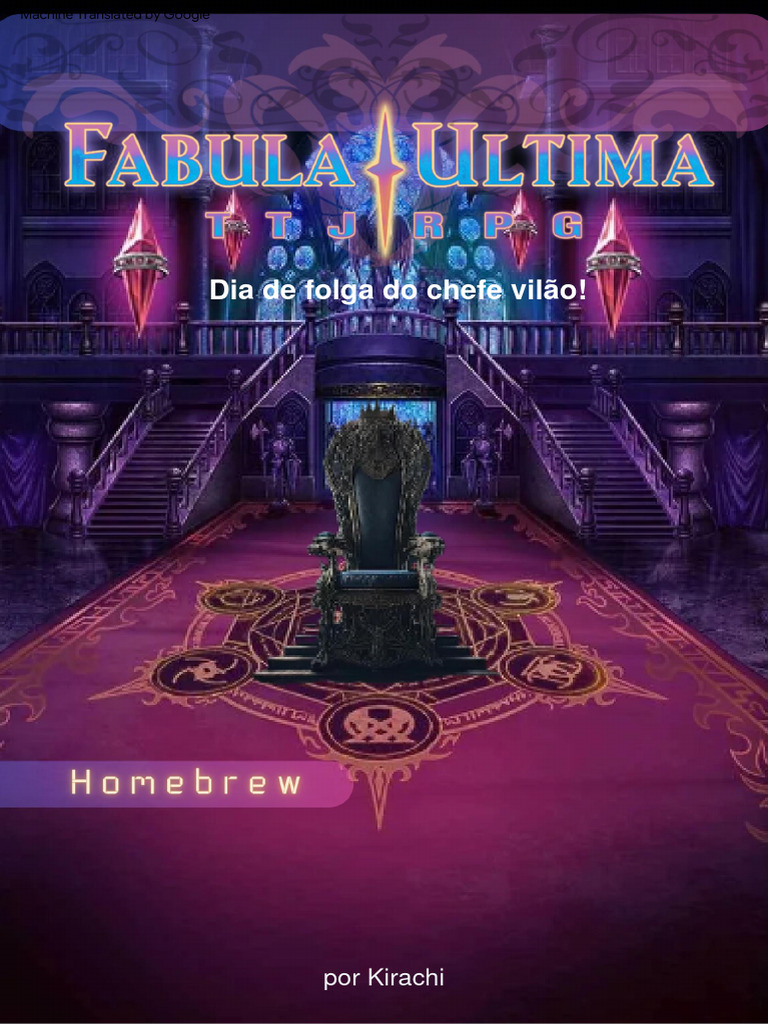 Fabula Ultima Dia De Folga Do Vilão Pdf Zumbis Tempo