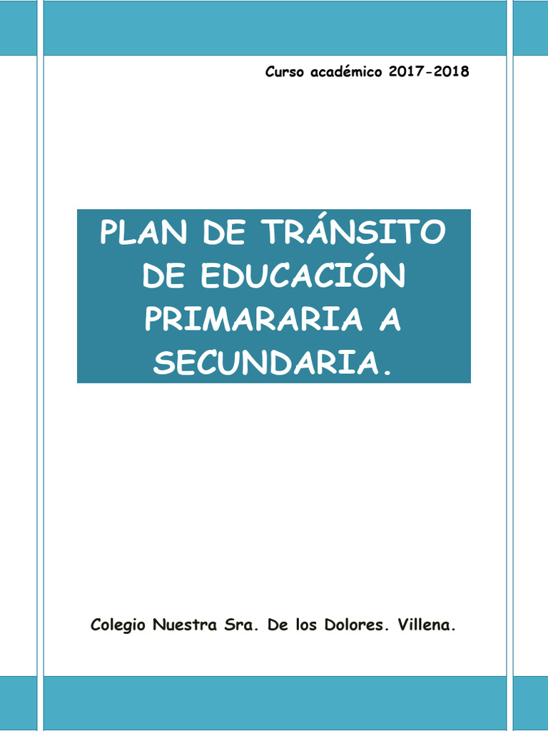 PLAN-DE-TRANSICIÓN-EP-Y-ESO | PDF | Educación primaria | Evaluación