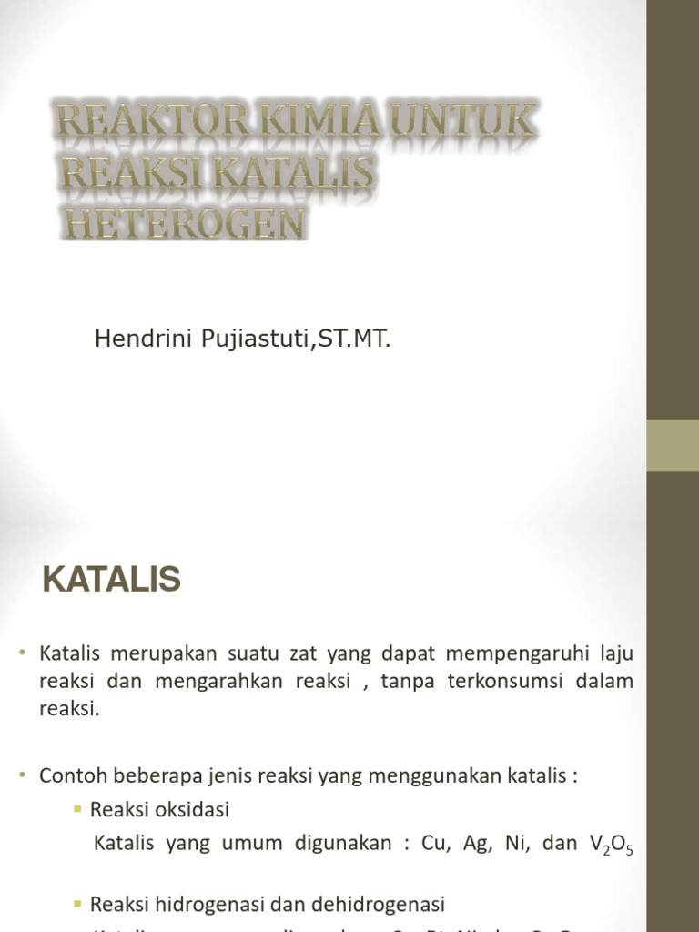 Dasar-dasar Katalis untuk Insinyur | PDF