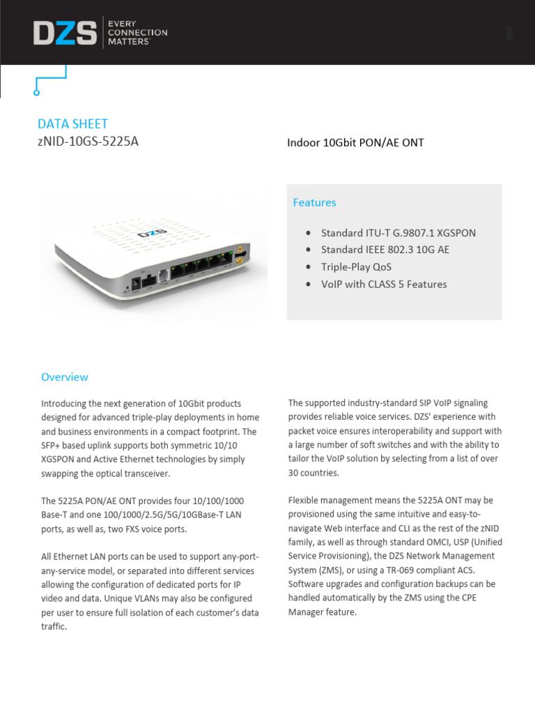 Znid 10GS 5225a | PDF | I Pv6 | Router (Computing)