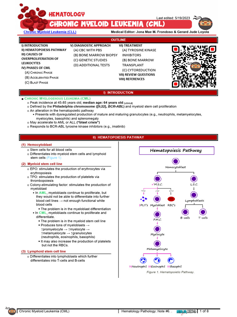 Hematology Pathology - 006) Chronic Myeloid Leukemia (CML) (Notes ...