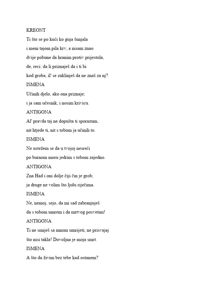 Kreont Ismena Antigona | PDF