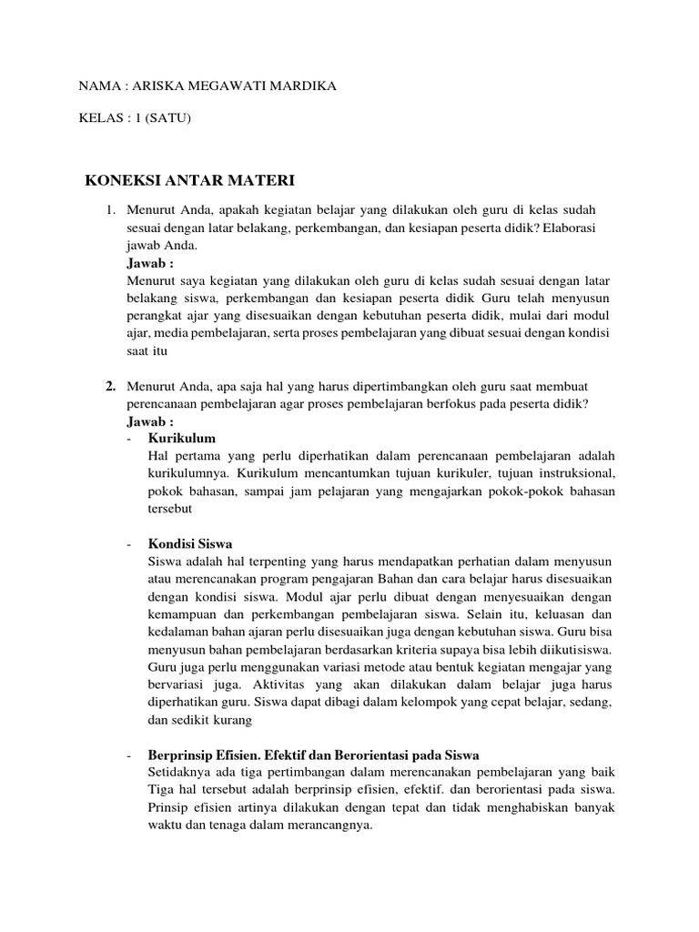 PPD Kelompok 3 (Koneksi Antar Materi) | PDF