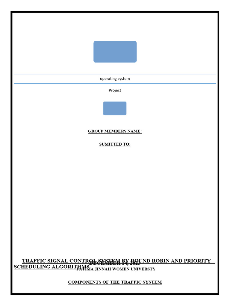 Traffic Signal Control System by Round Robin and P | PDF