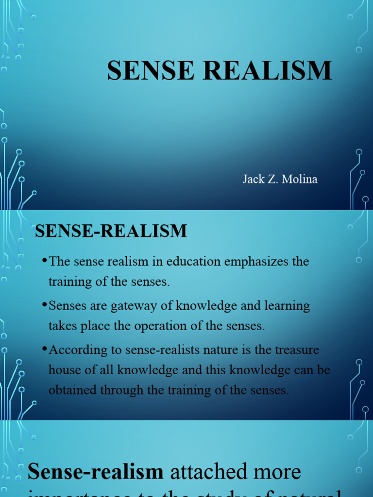 Sense Realism | PDF