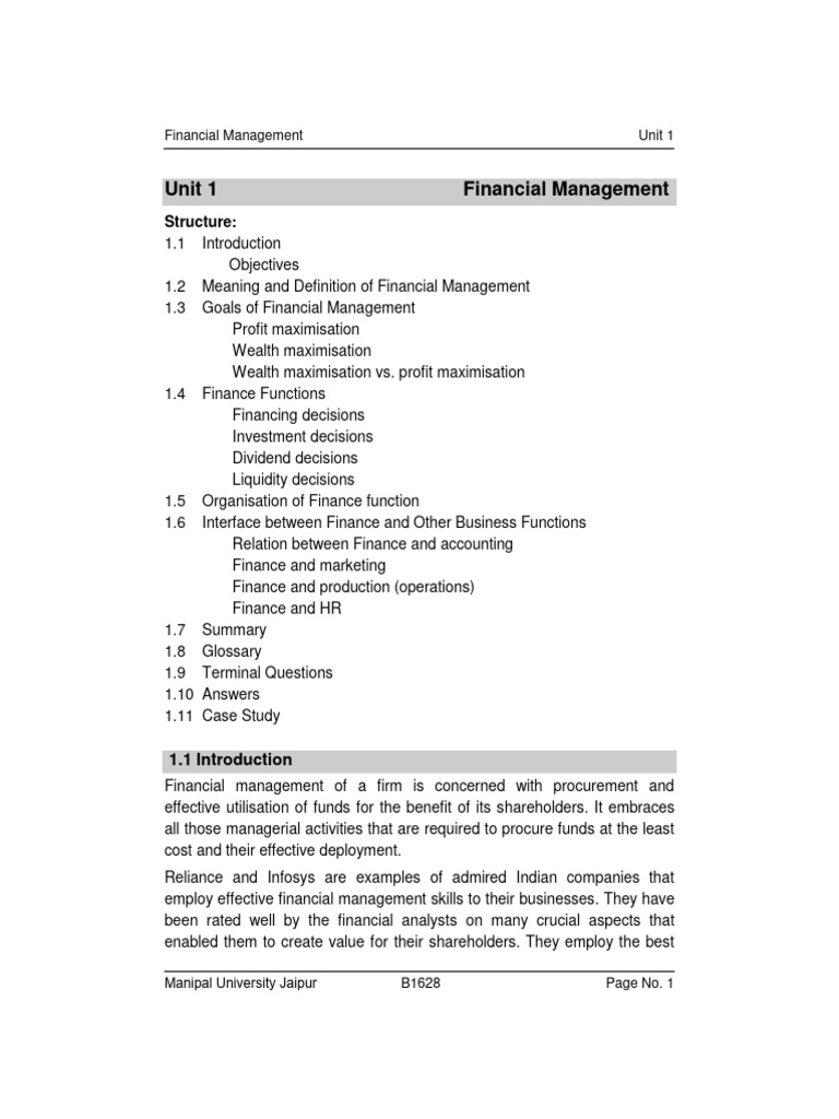 DMBA 202 Financial Management | PDF | Dividend | Financial Capital