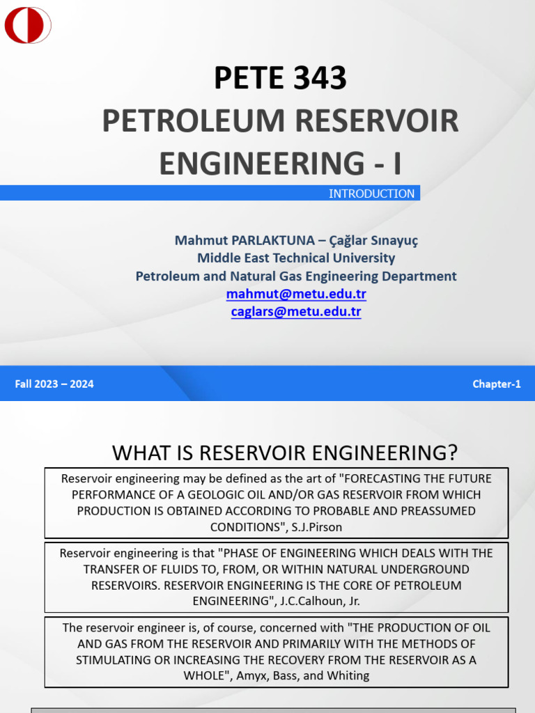 Chapter 1 | PDF | Petroleum Reservoir | Petroleum