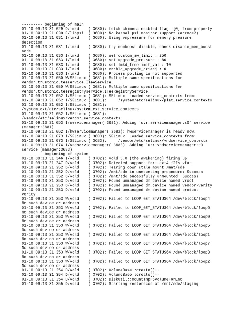 Logcat Prev CSC Log | PDF