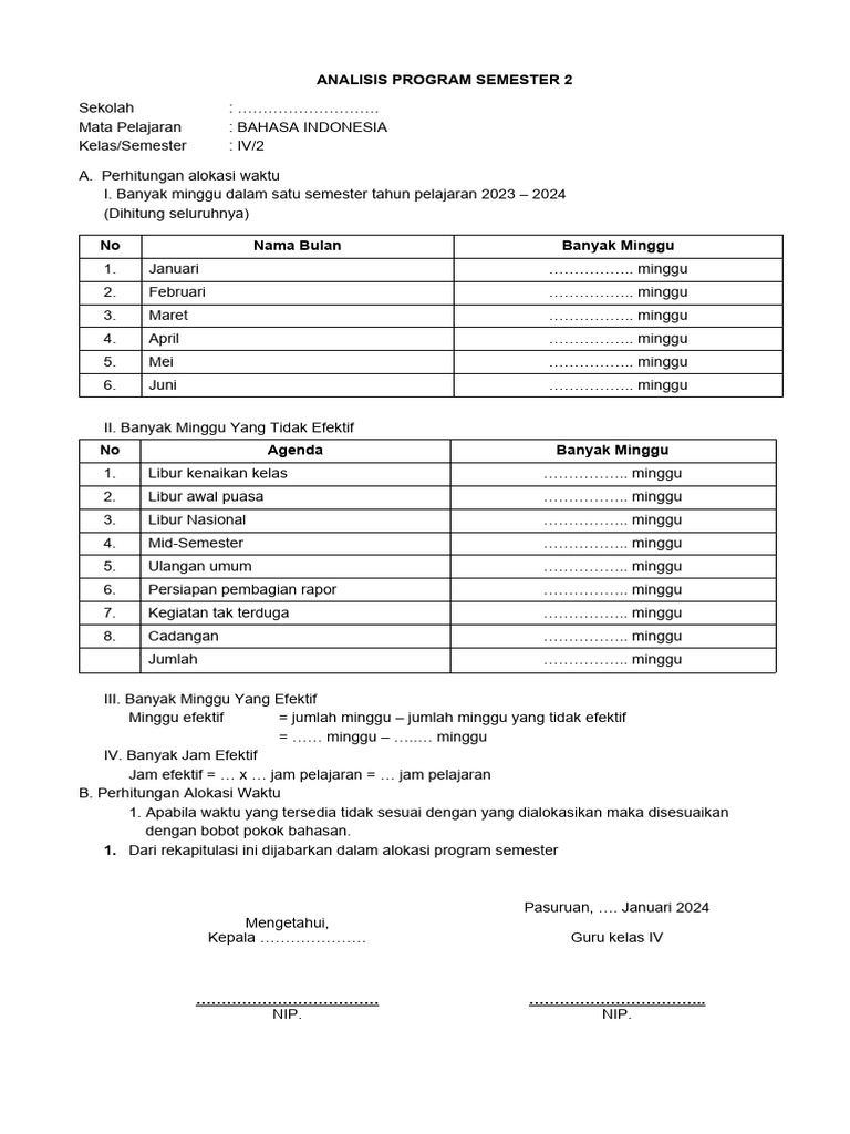 Program Semester 2 | PDF