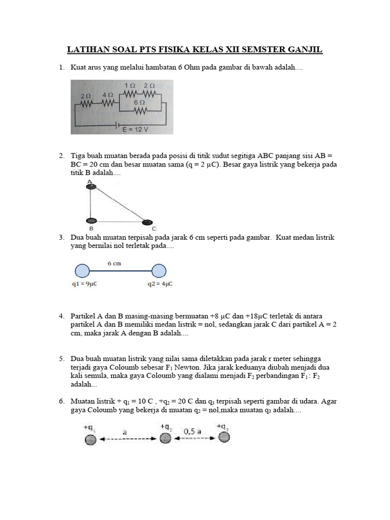 Latihan Soal PTS Ganjil Fisika Kelas Xii 2023 | PDF | Metode & Bahan Ajar