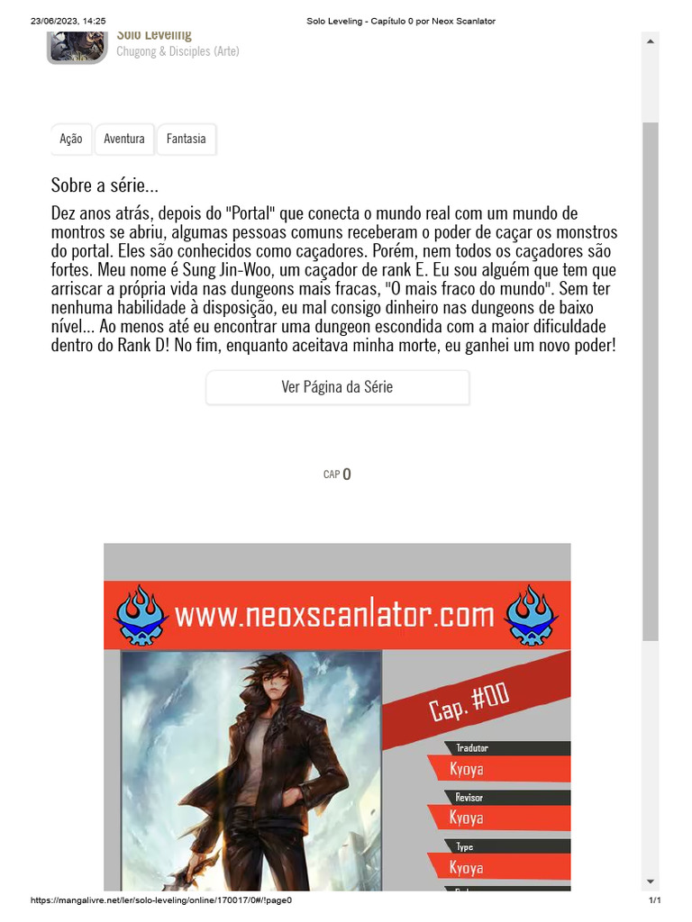 Solo Leveling - Capítulo 0 Por Neox Scanlator | PDF | Juvenil