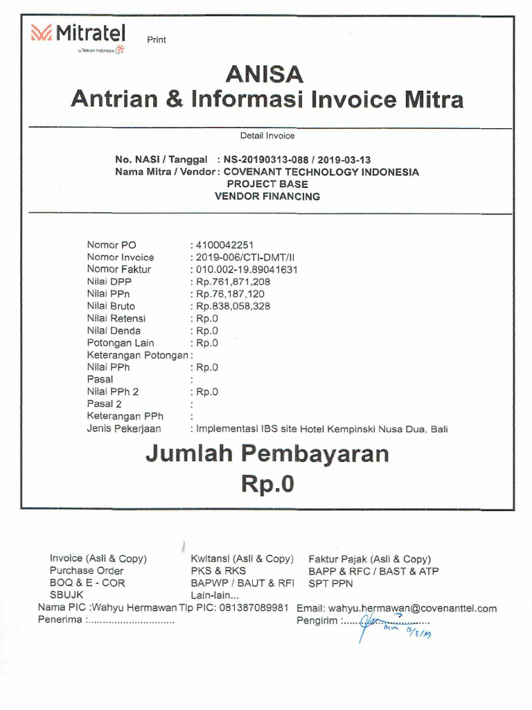 Anisa INV 2019-006_CTI-DMT_II | PDF