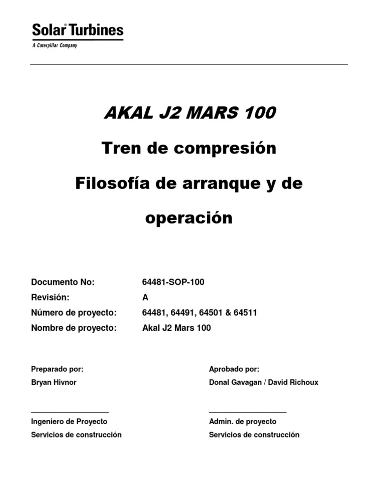 Filosolfia de Operacion MARS 100 | PDF
