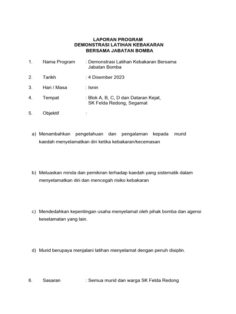 Laporan Fire Drill 23 | PDF