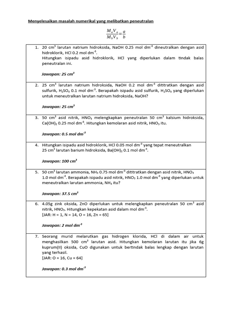 Latihan Peneutralan | PDF