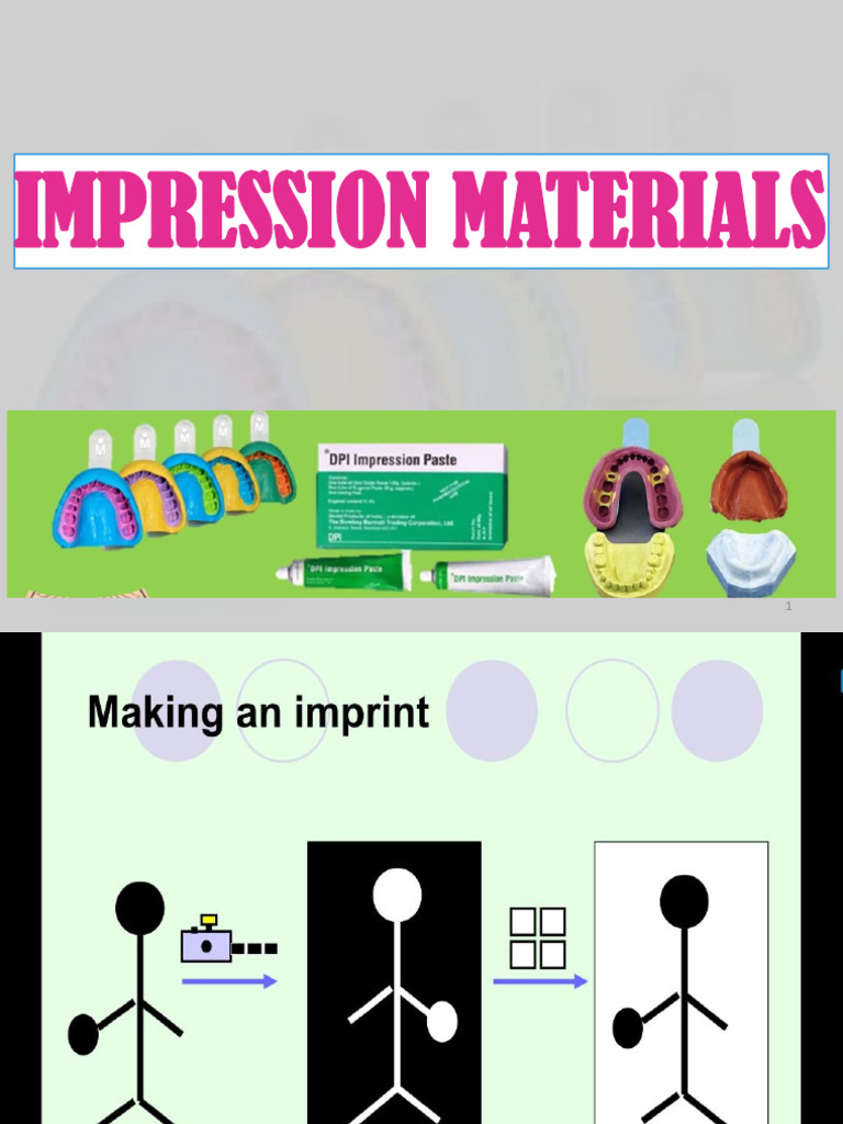 Dental Impression Materials Guide | PDF | Zinc Oxide | Materials