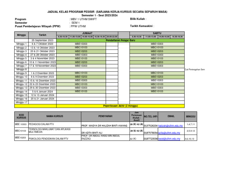 Jadual Pdf