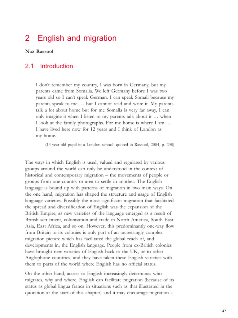 RASSOOL 2012 English and Migration | PDF | Human Migration | Immigration
