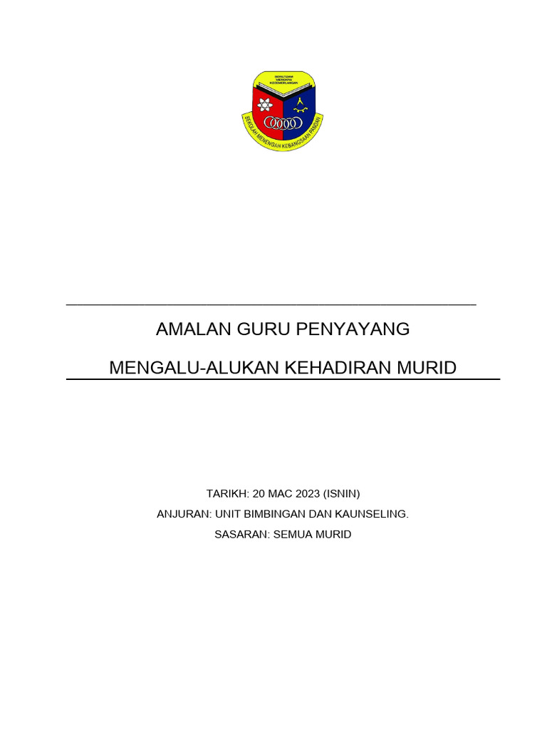 Kertas Kerja Agp Mengalu Alukan Murid | PDF
