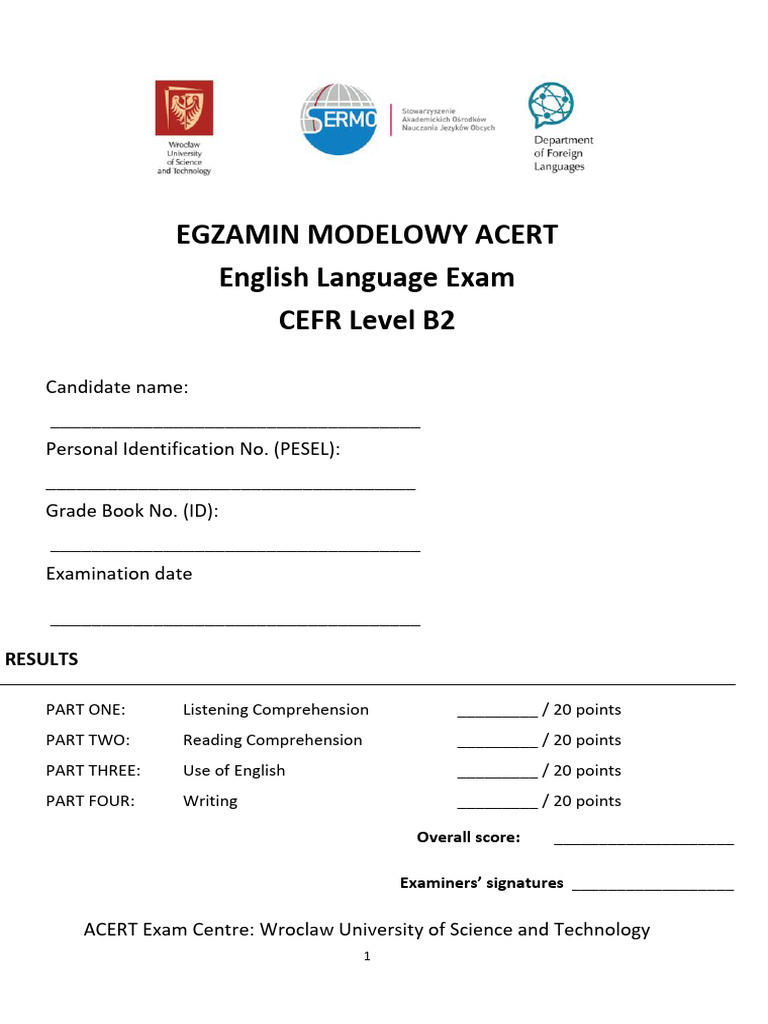 Egzaminh Acert b2 PWR | PDF | Polymers | Materials Science