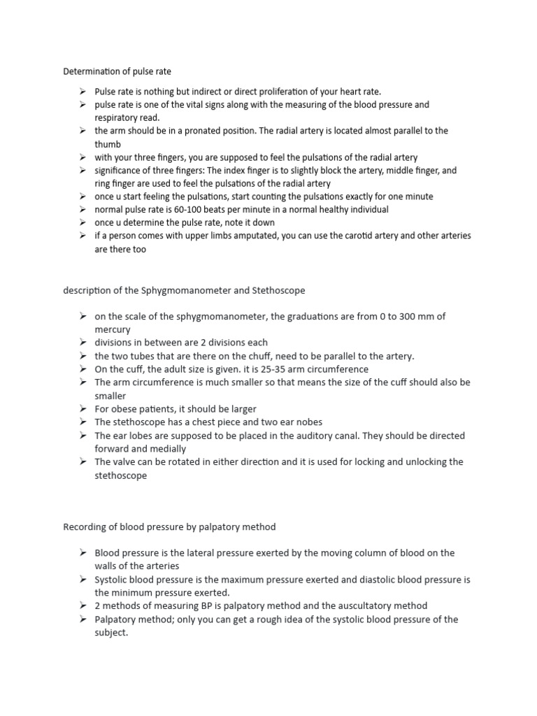 Determination of Pulse Rate | PDF | Pulse | Blood Pressure