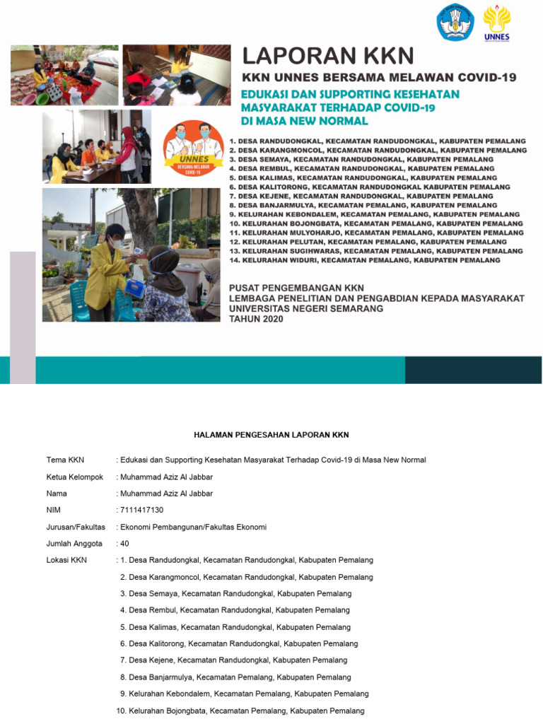 KKN Edukasi Covid-19 di Desa Widuri | PDF