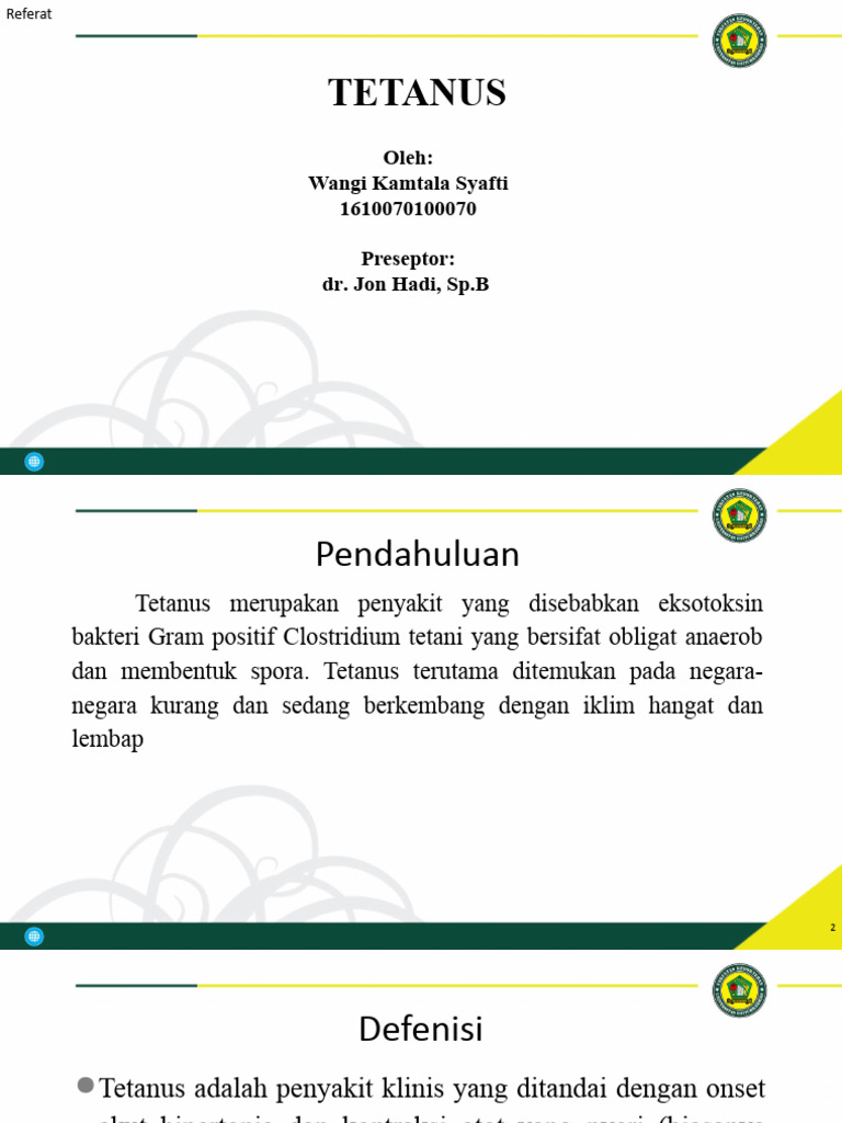 Tetanus | PDF