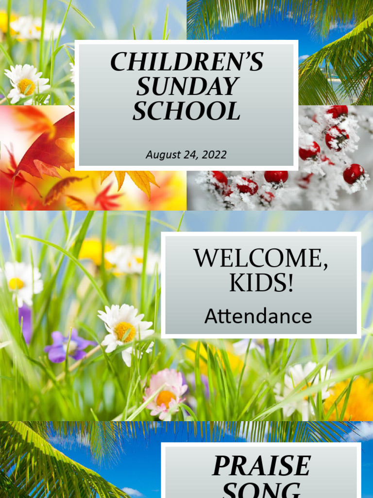 Children's Sunday School Agenda | PDF