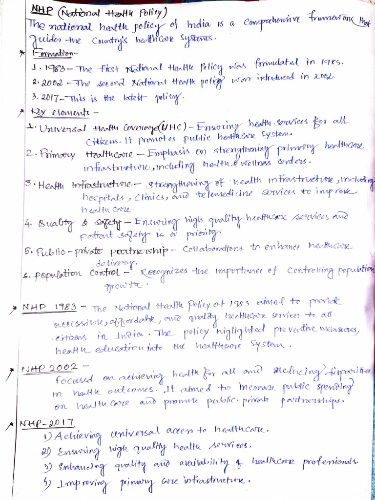 NHP(National Health Policy) | PDF