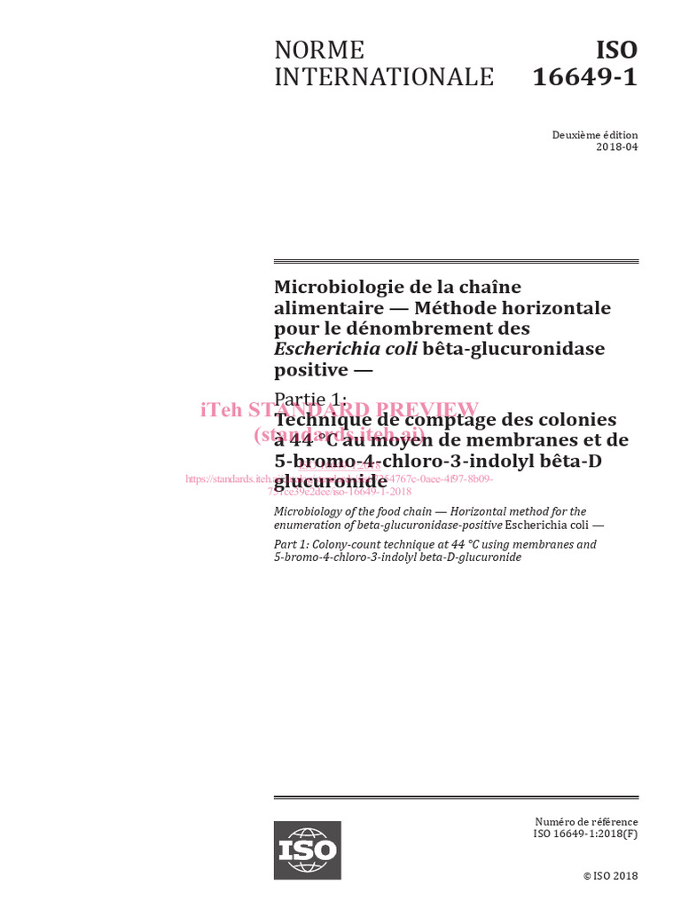 Iso 16649 1 2018 | PDF