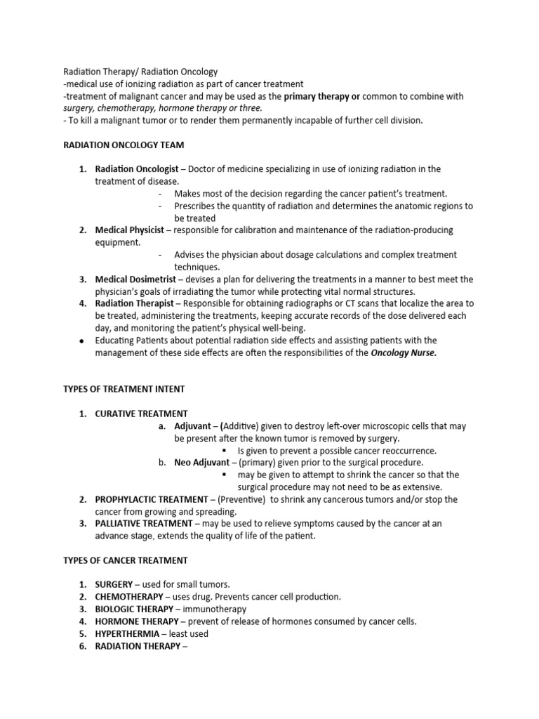 Radiation Therapy | PDF | Metastasis | Radiation Therapy