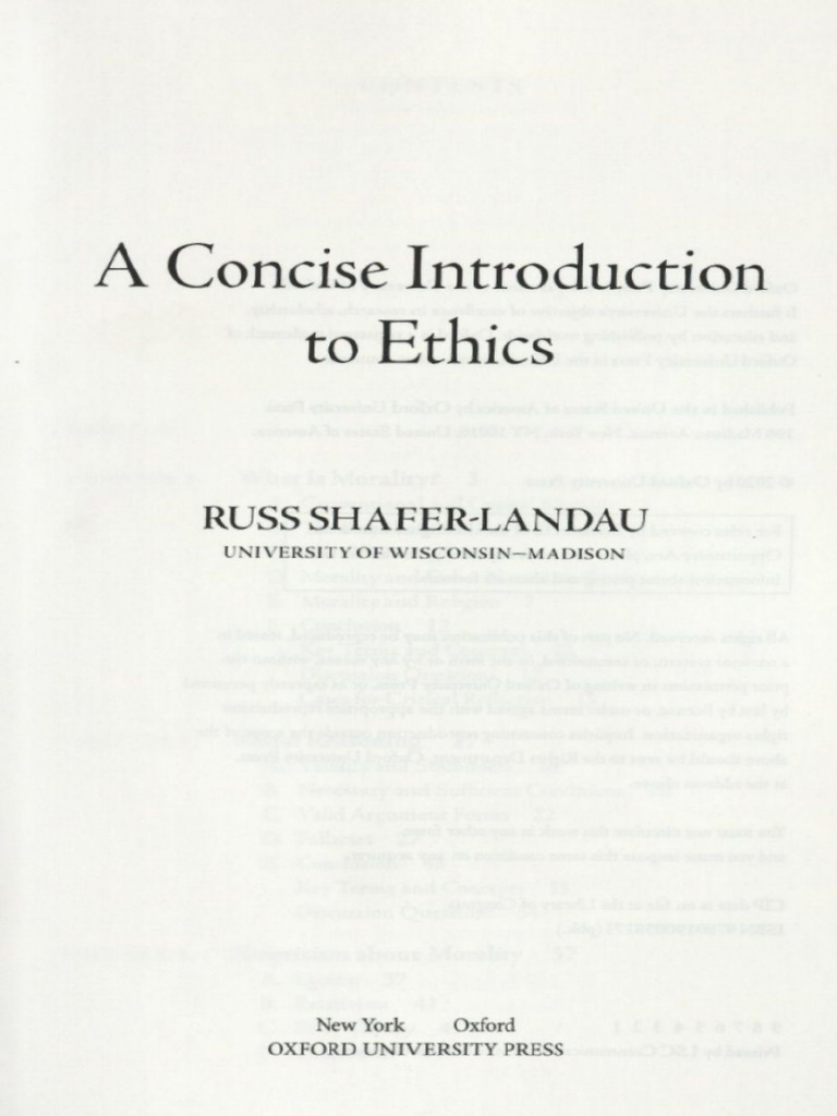 A Concise Introduction To Ethics-Oxford University Press, USA (2019) | PDF A Concise Introduction To Ethics-Oxford University Press, USA (2019) | PDF