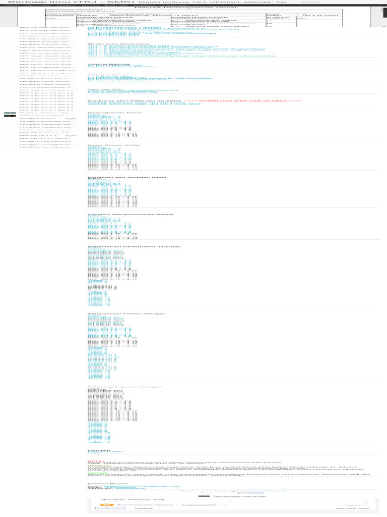 PROTA Pemrograman Dasar - Berbagi Ilmu (TKJ - SMK) | PDF