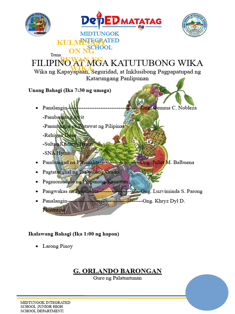 Buwan NG Wika Program | PDF