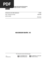 English As A Second Language Stage 9 Sample Paper 1 Mark Scheme ...