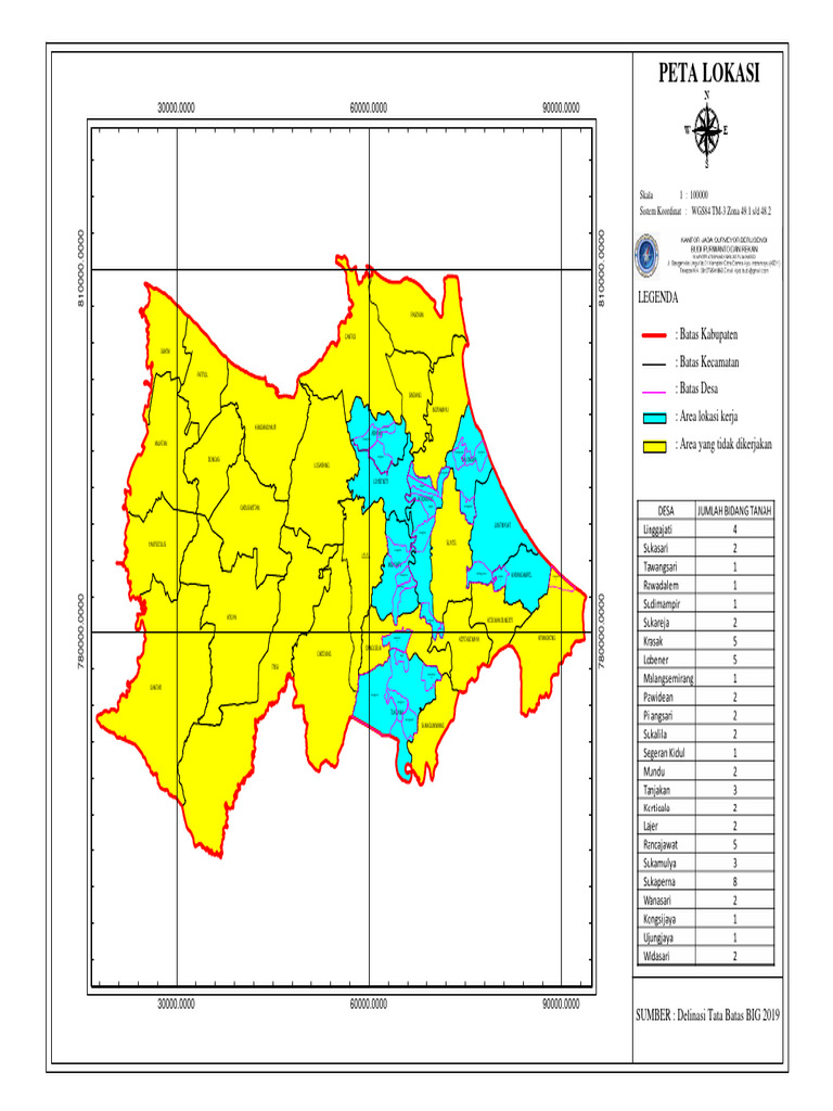 Peta Lokasi Skala 100000 | PDF