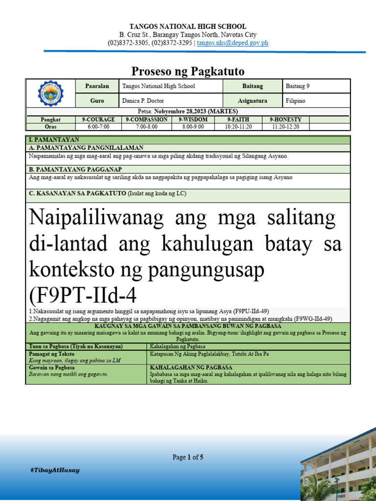 NOBYEMBRE-282023-SANAYSAY | PDF