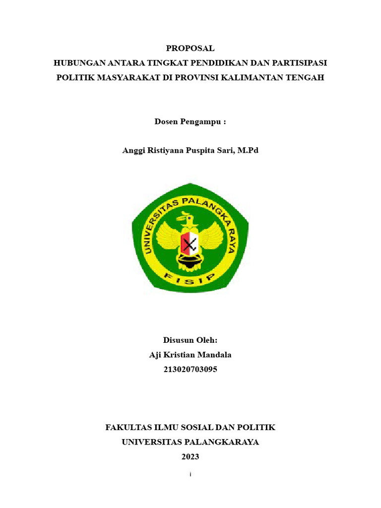 Proposal Kualitafi Ilmu Pemerinthaan | PDF | Ilmu Sosial