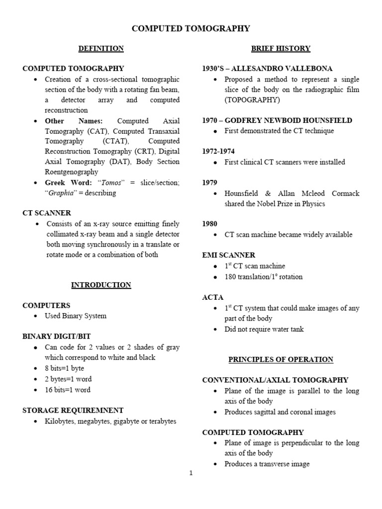CT Scan | PDF