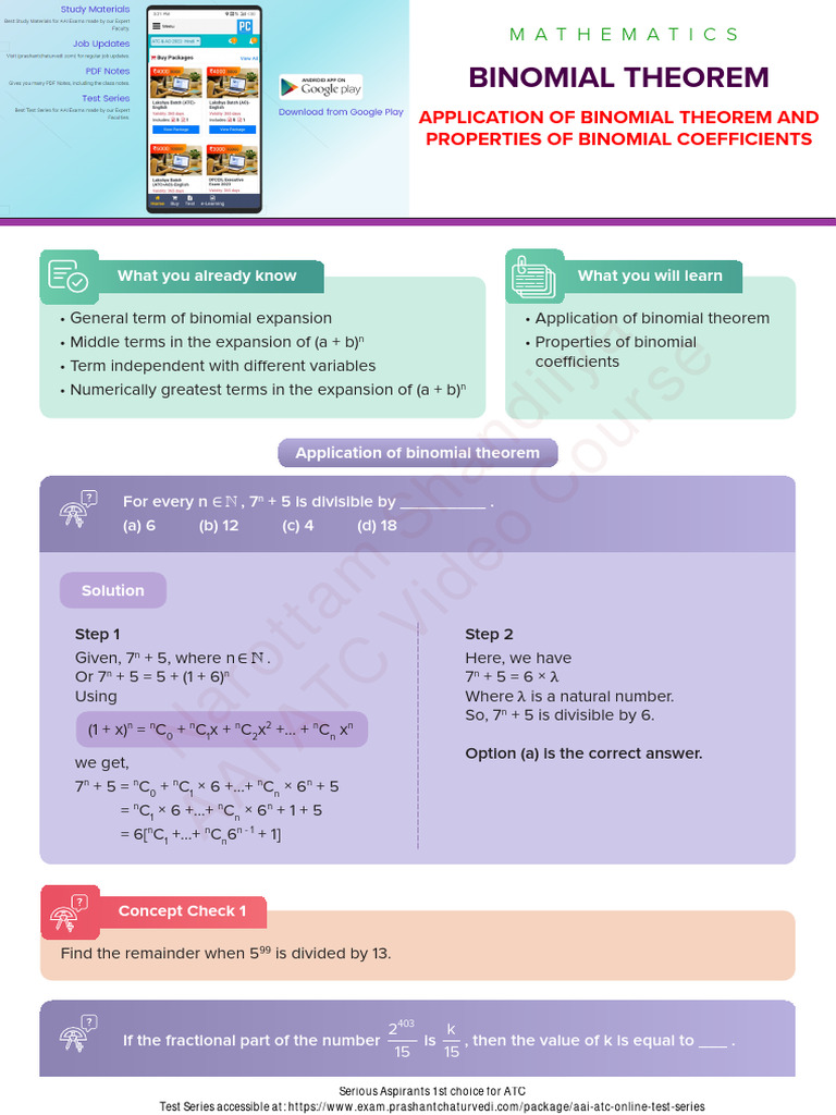 Binomial - 4 | PDF | Applied Mathematics | Abstract Algebra