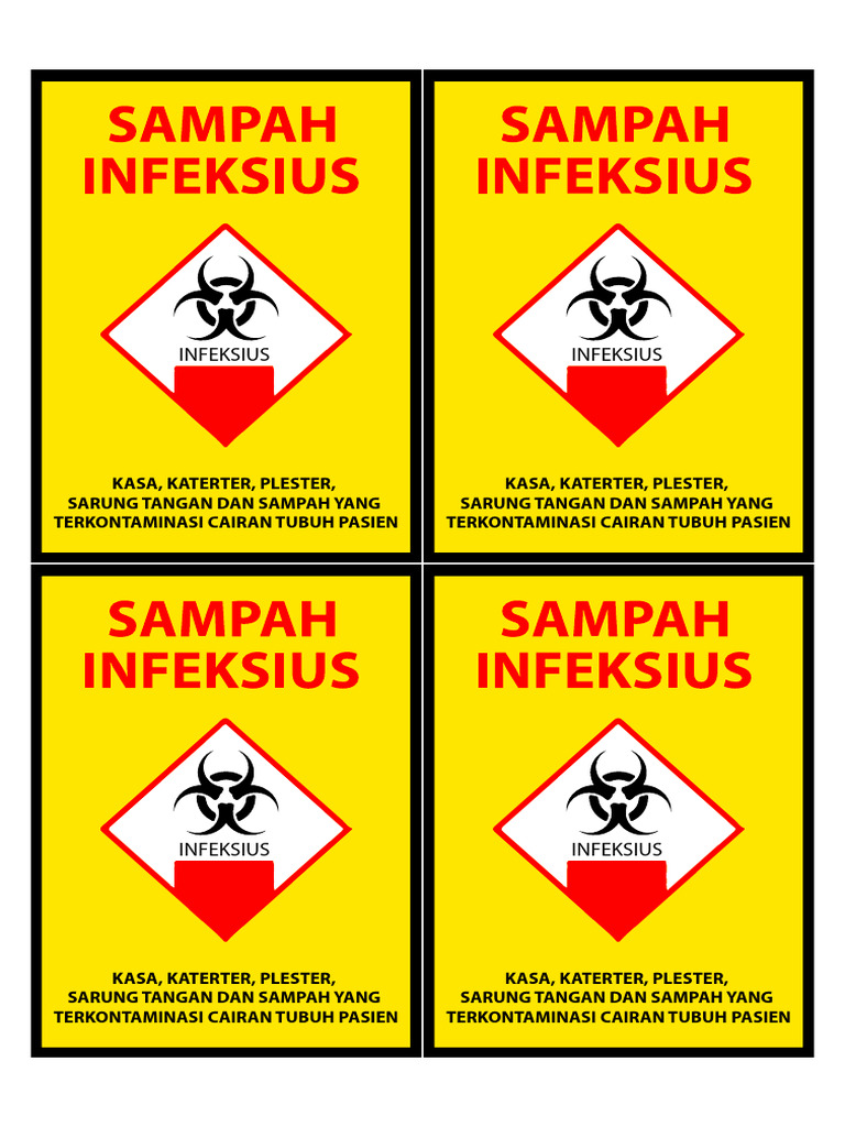 Cetak Stiker SAMPAH Infeksius | PDF