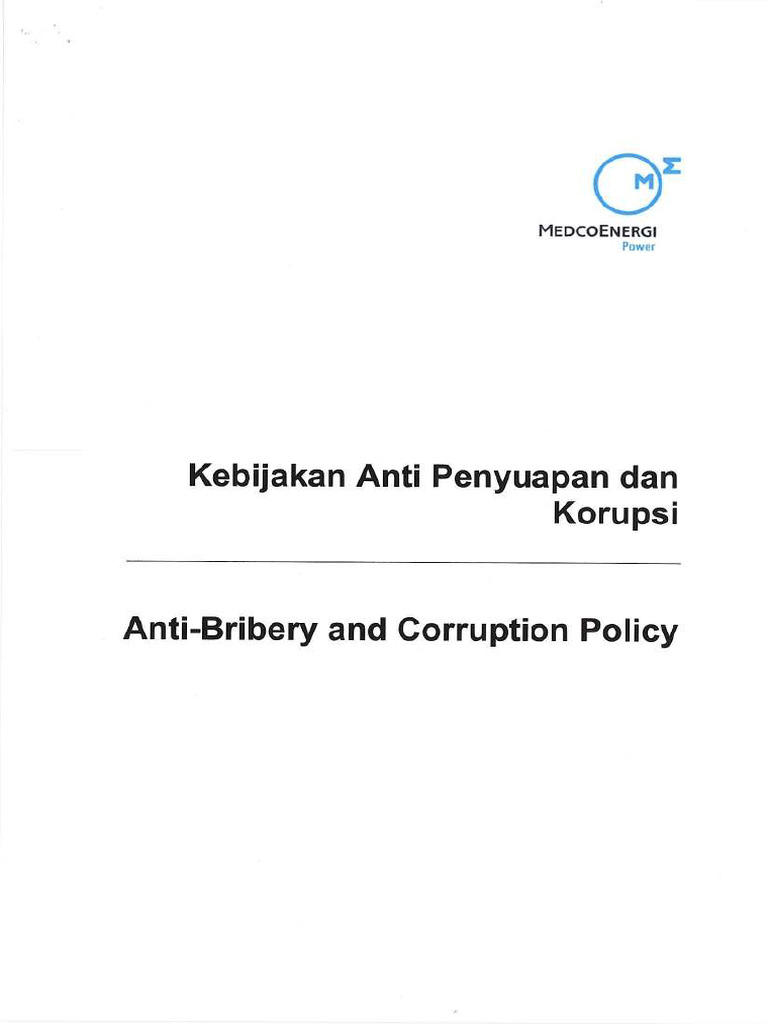Anti Bribery and Corruption Policy | PDF