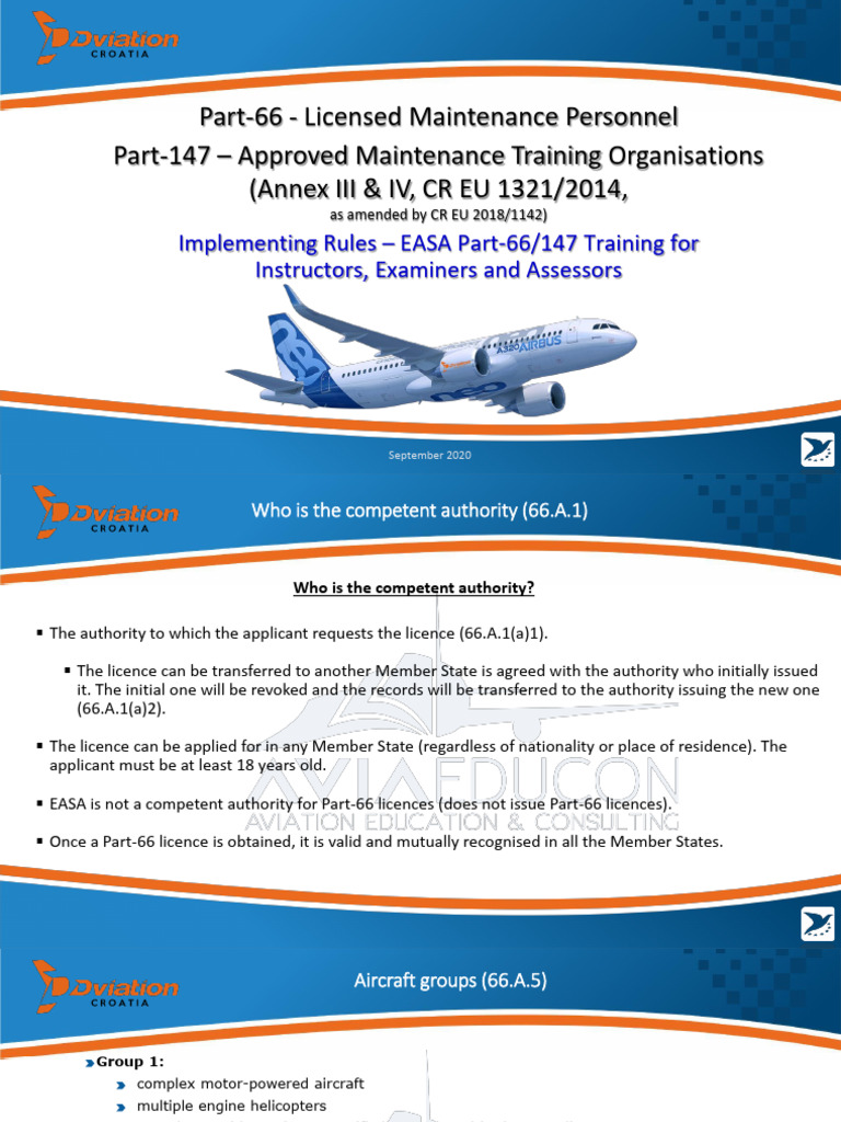 EASA Part-66/147 Licence Overview | PDF | Electrical Connector ...