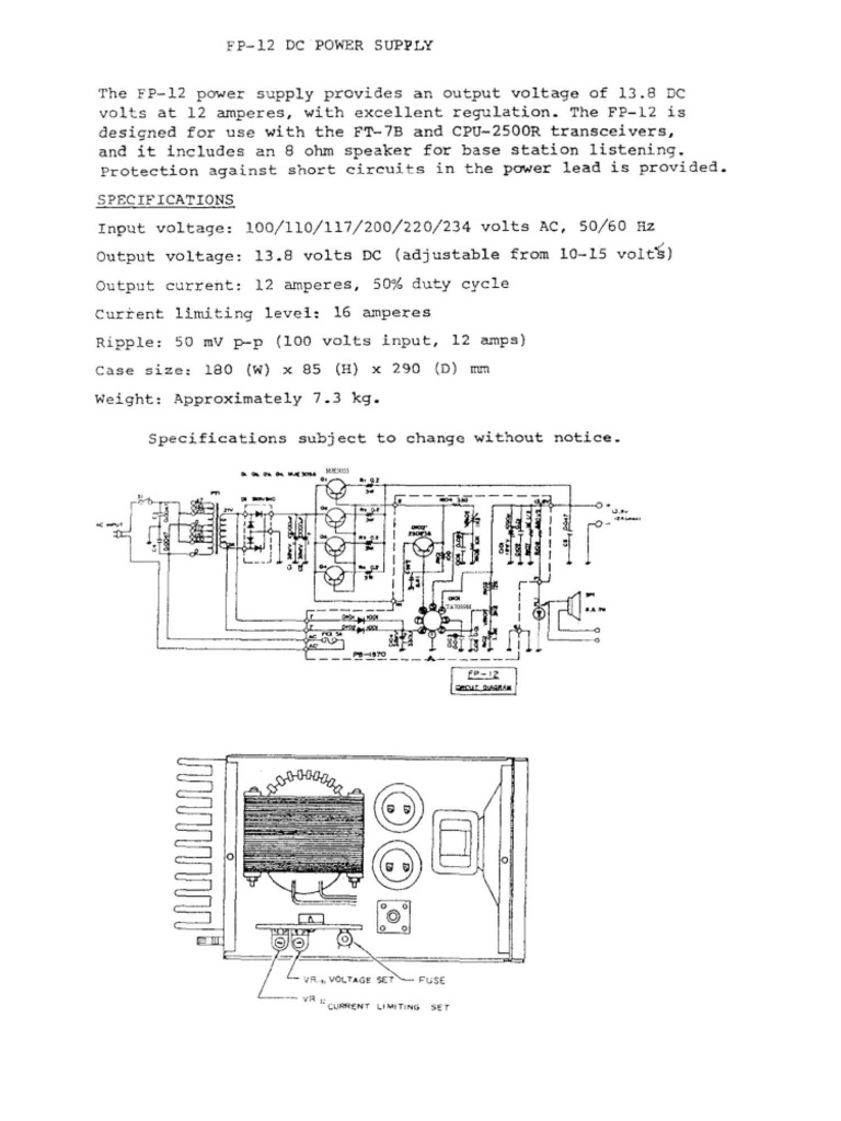Yaesu fp12 Manual | PDF