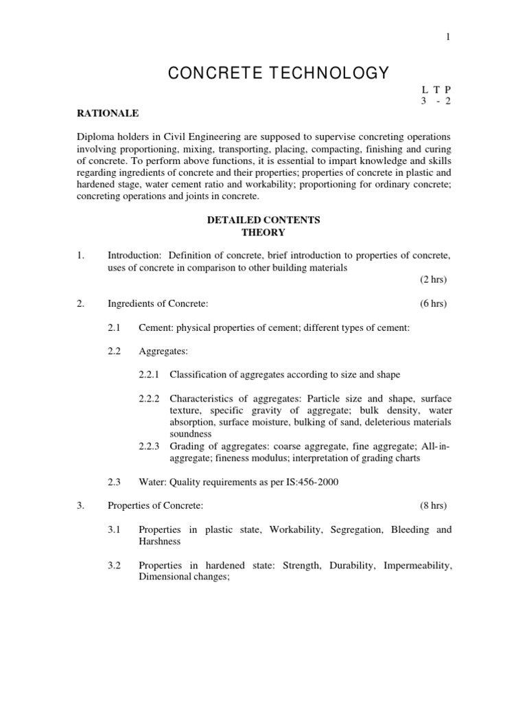 Concrete Tech. | PDF | Bending | Deformation (Engineering)